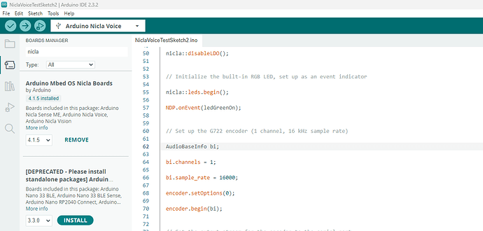 Newbie trying to sort out which libraries to use - Nicla Voice - Arduino Forum