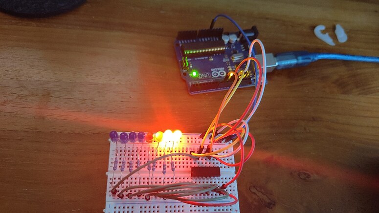 Leds sturen via shift register - Nederlands - Arduino Forum