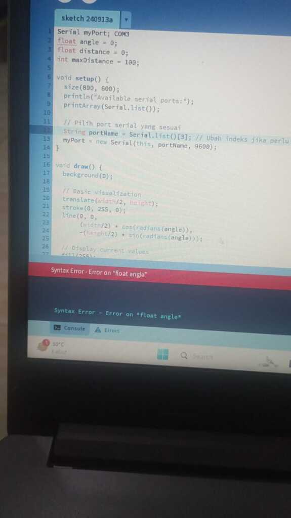 Angular processing software syntax error *float angle* - Programming Questions - Arduino Forum