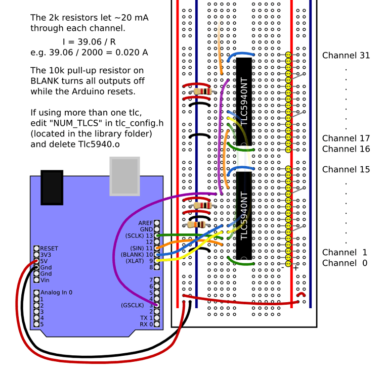 mit TLC5940 RGB LEDs ansteuern, Problem bei der Ansteuerung - Deutsch - Arduino Forum