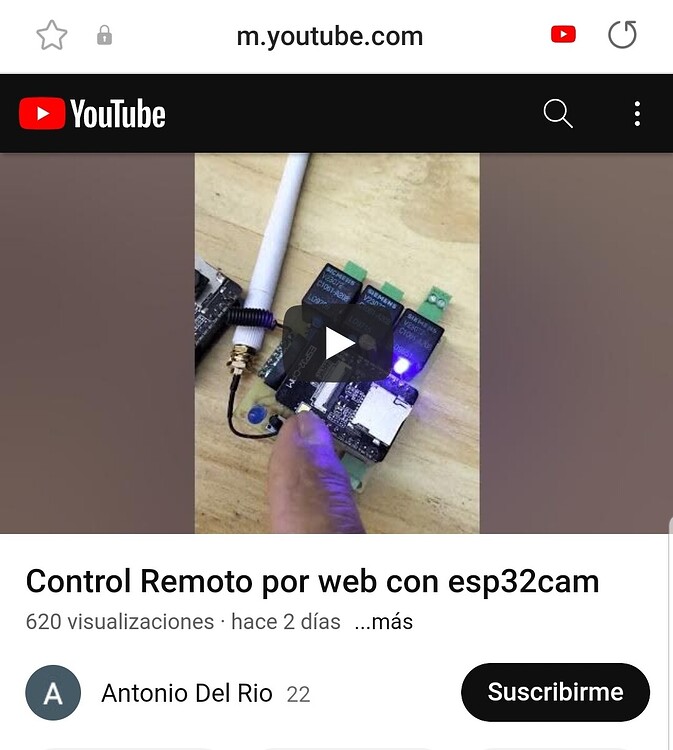 Sistema simple de control supervisado con video esp32cam - Microcontroladores - Arduino Forum