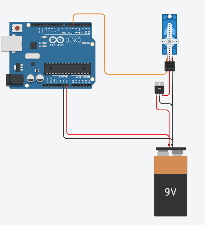 Powering Nano and Servo with single battery and 5v Regulator - General ...