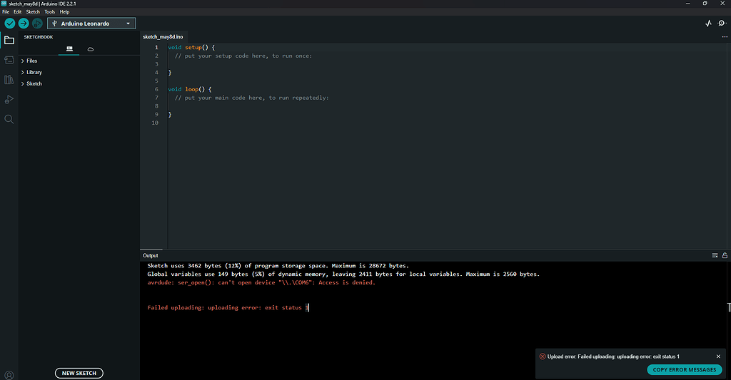 No Matter What Processor All Errors In Uploading Code Solved Please