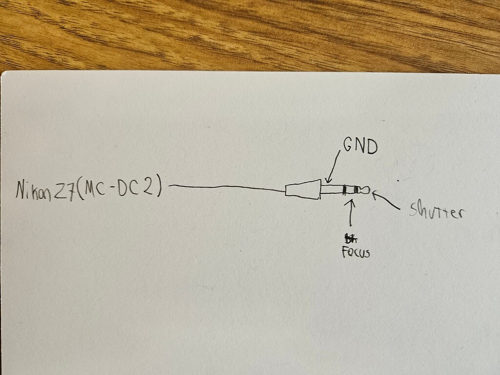 Shutter release for Nikon Z7 with MC-DC2 shutter cable and Arduino Giga R1 with optocoupler code ...