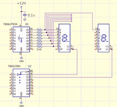 Wiring Schematic for 8 digit seven segment (7.2 volt) display - General ...