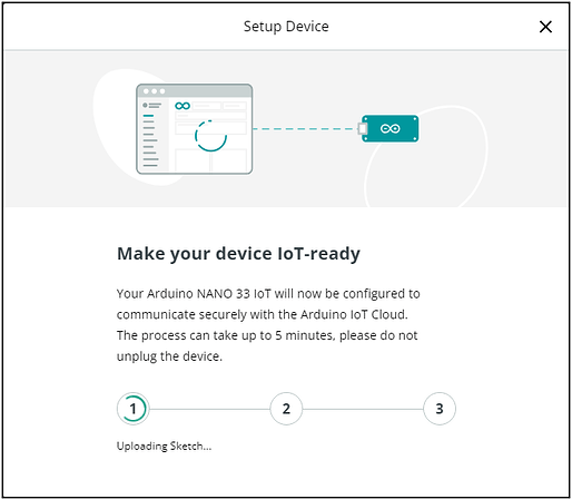 Can not get my arduino connected to web first steps works then error no matter what i did i ...
