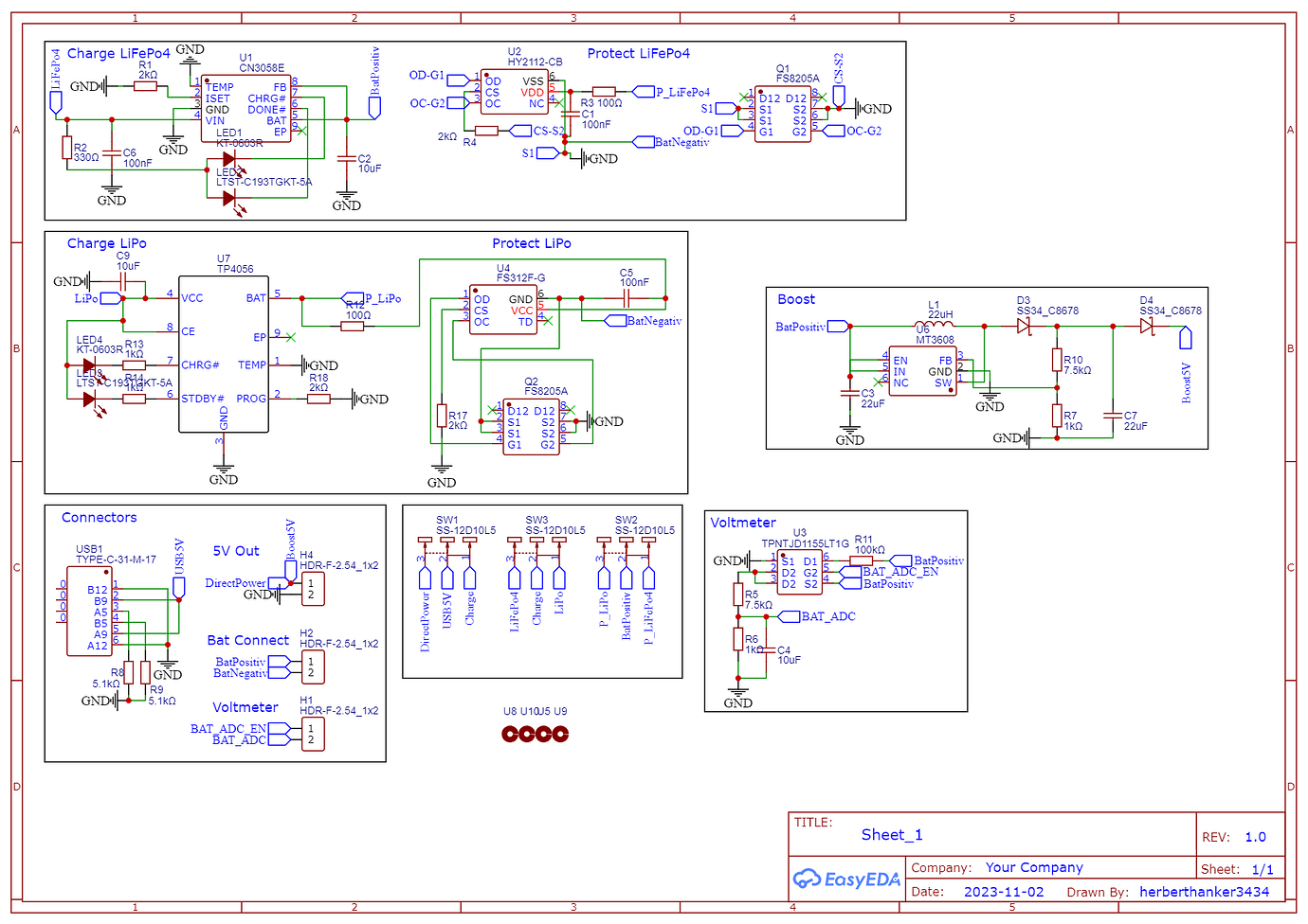 Charging device for multiple battery types: Application of diodes ...