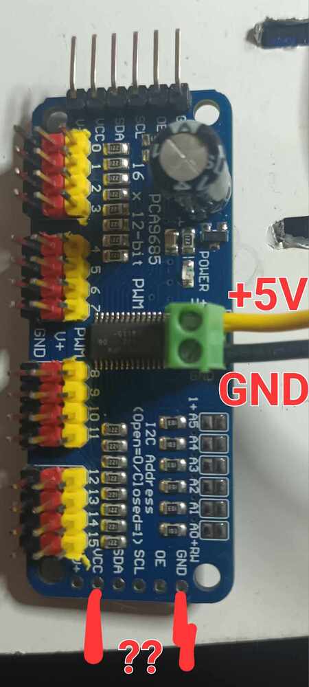 Pca9685 moduls powering - General Guidance - Arduino Forum