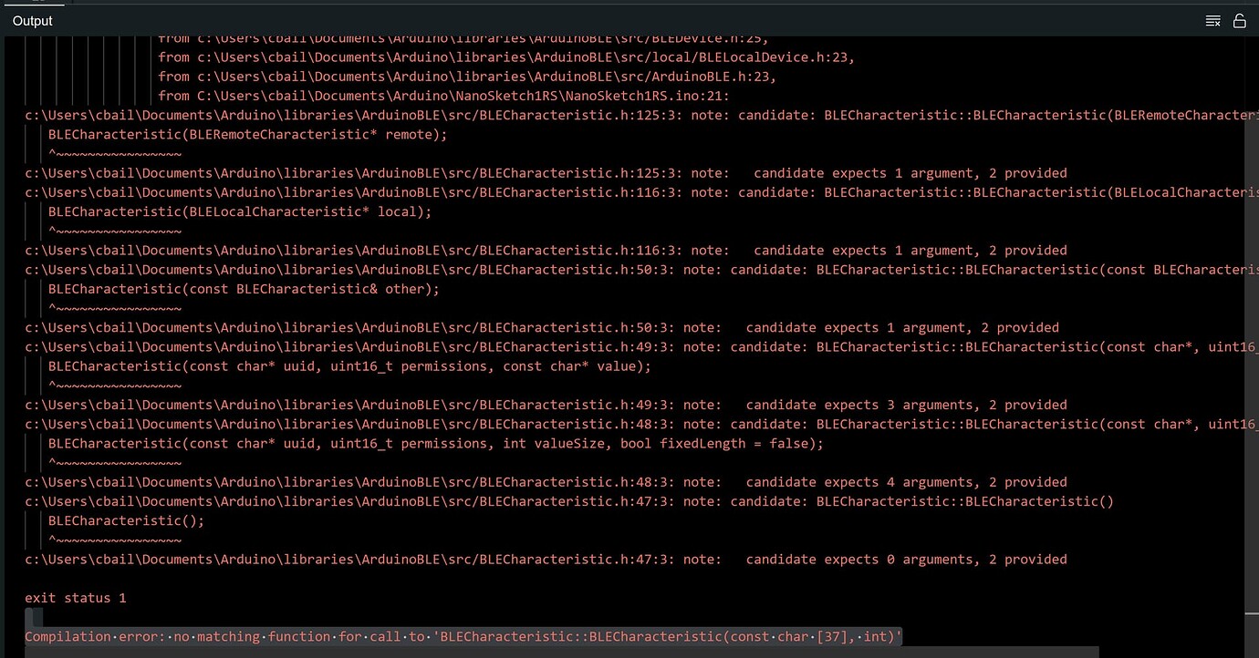 Help with calling the BLE Characteristic object - Nano 33 BLE - Arduino Forum