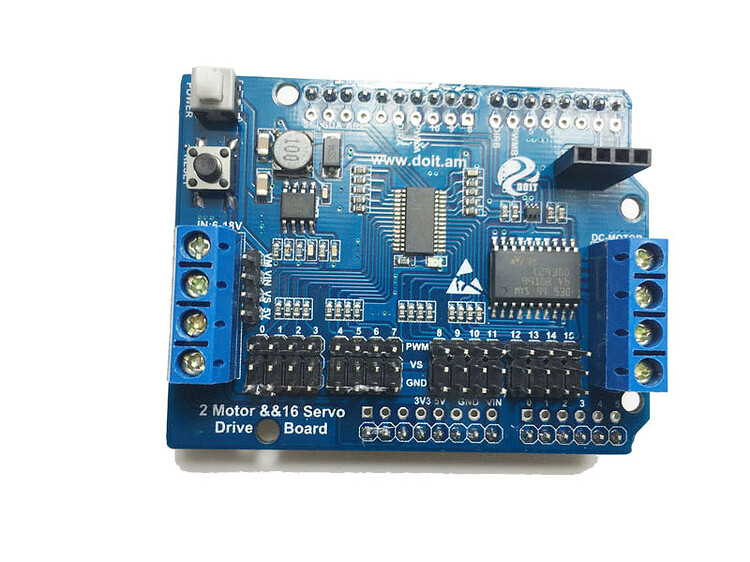 Adafruit 2 motor 16 servo shield with ps2 controller - General Guidance ...