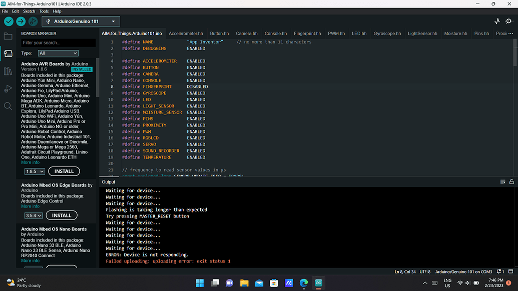 Device is not responding - Programming - Arduino Forum