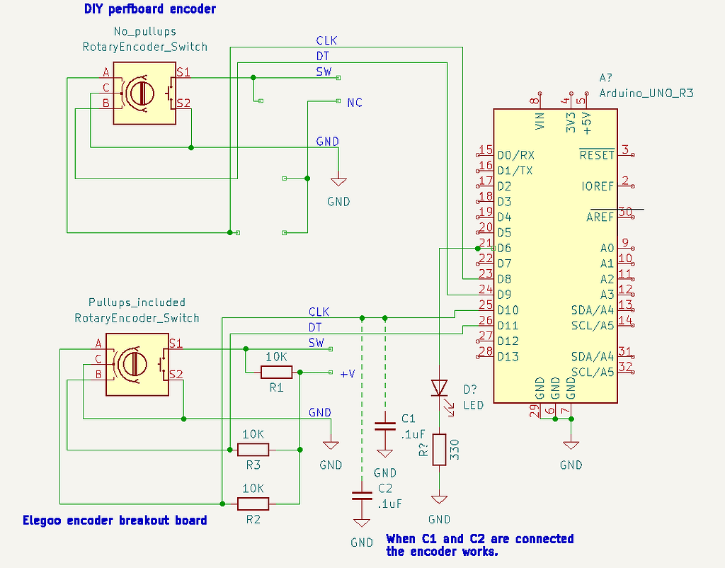 Encoder Only Works With Onboard Pullups General Electronics Arduino Forum