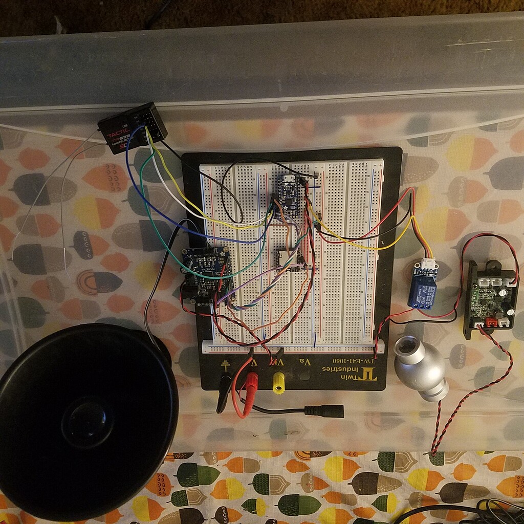 ArduinoIDE + Pro Trinket + DFPlayerMini + 20W stereo amp + Laser - General Guidance - Arduino Forum