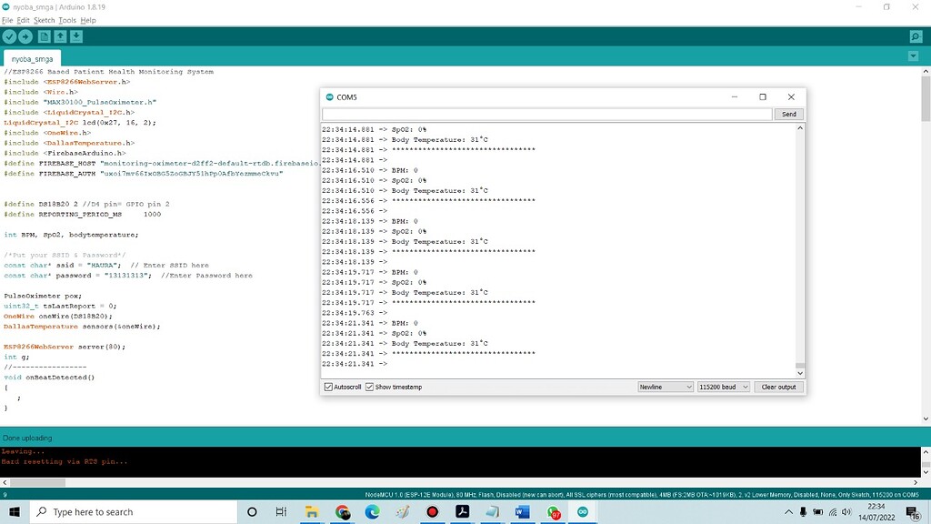 How To Connect Sensor Max30100 To Firebase General Guidance Arduino Forum
