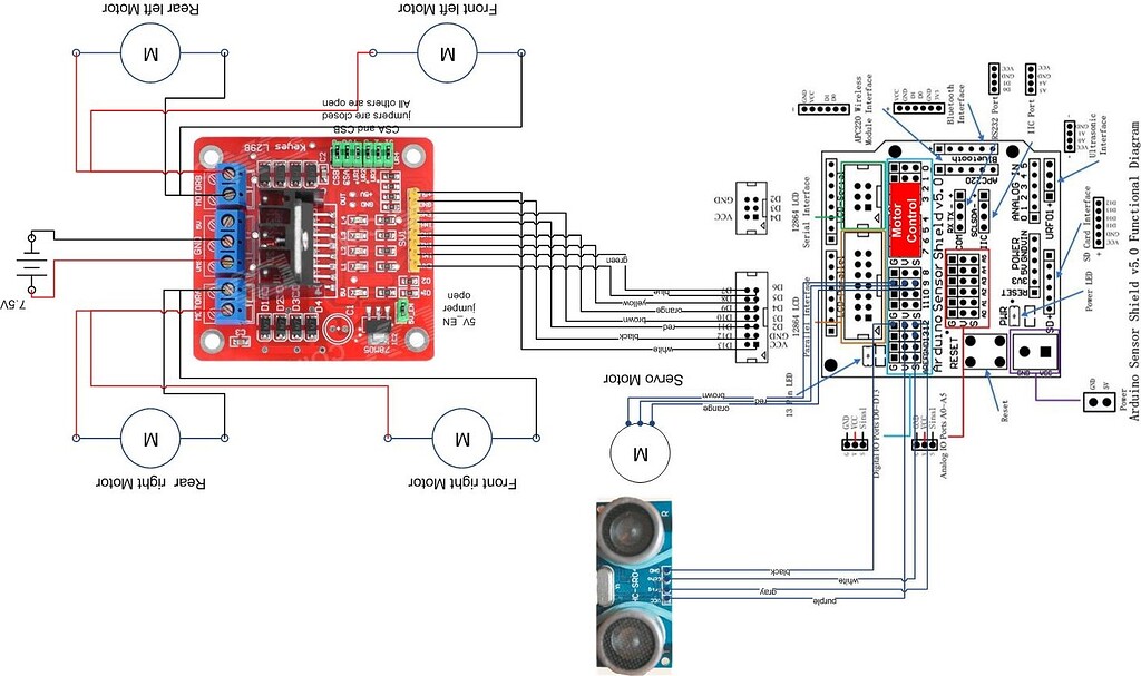 Understanding L298 Motor drive board and Sensor Extension Board V5 - General Guidance - Arduino ...