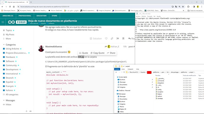Hoja de nuevo documento en platformio - Software - Arduino Forum
