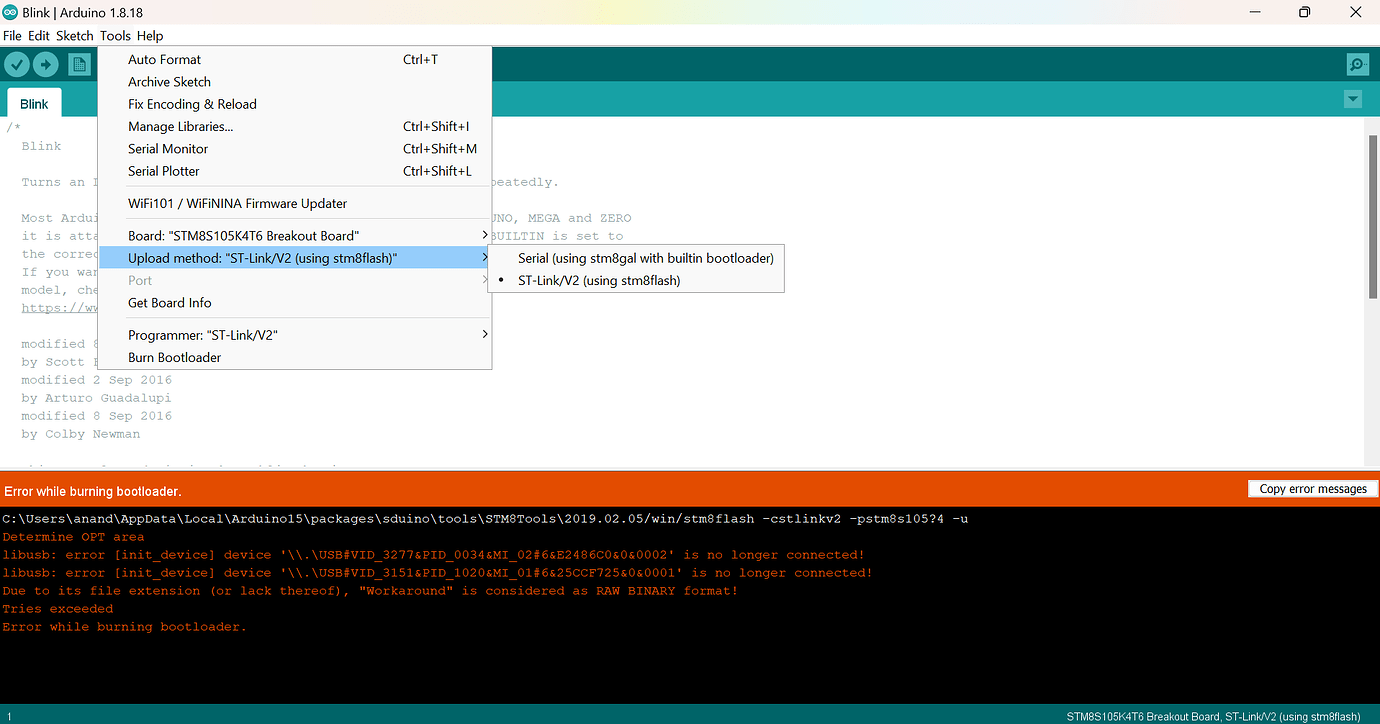 STM8S Programming - Uploading - Arduino Forum