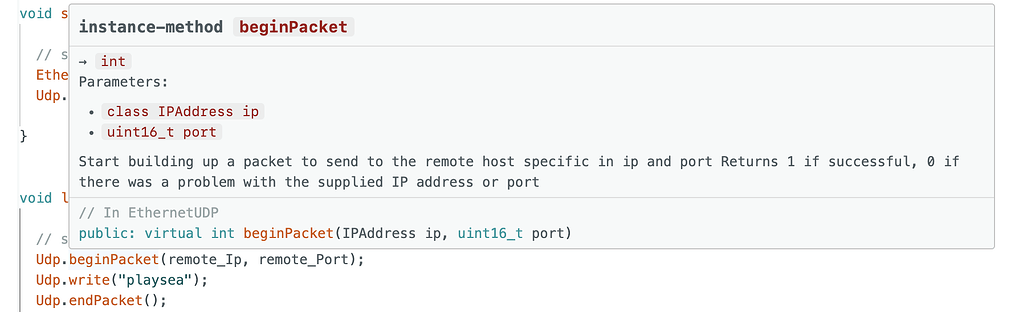 Simple UDP sending over ethernet - Programming - Arduino Forum