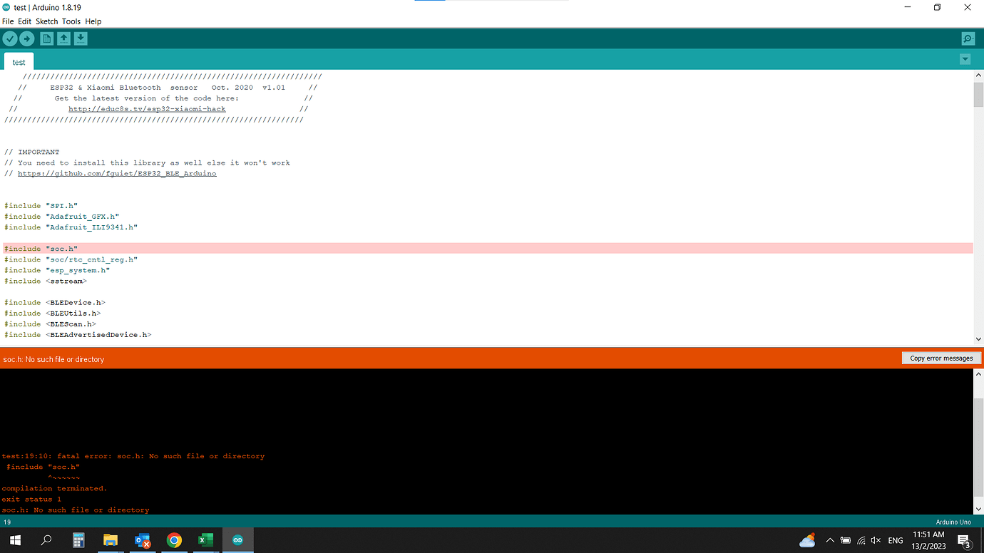 ESP32s soc.h problem - Programming - Arduino Forum