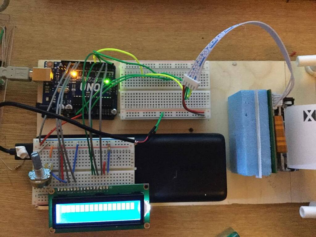 Thermal Printing messages from an LCD menu options yes or no questions ...