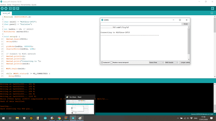 Error con ESP8266 - Software - Arduino Forum