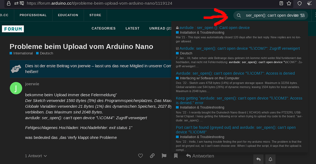 Probleme Beim Upload Vom Arduino Nano Deutsch Arduino Forum 2924