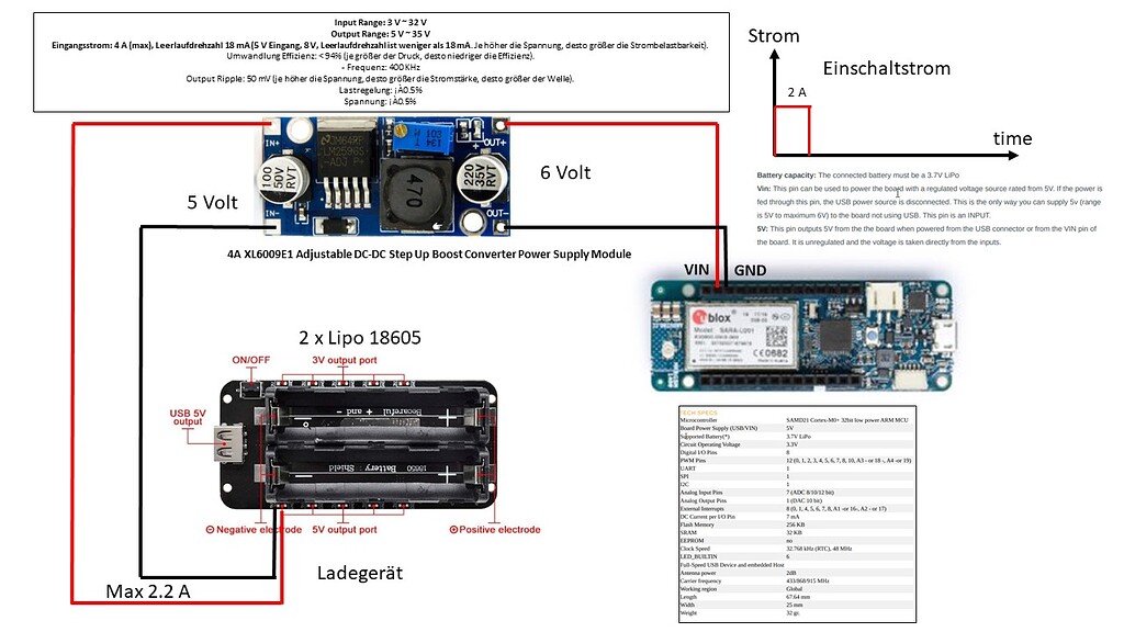 Stromversorgung GSM Modul und Arduino Allgemein - Deutsch - Arduino Forum