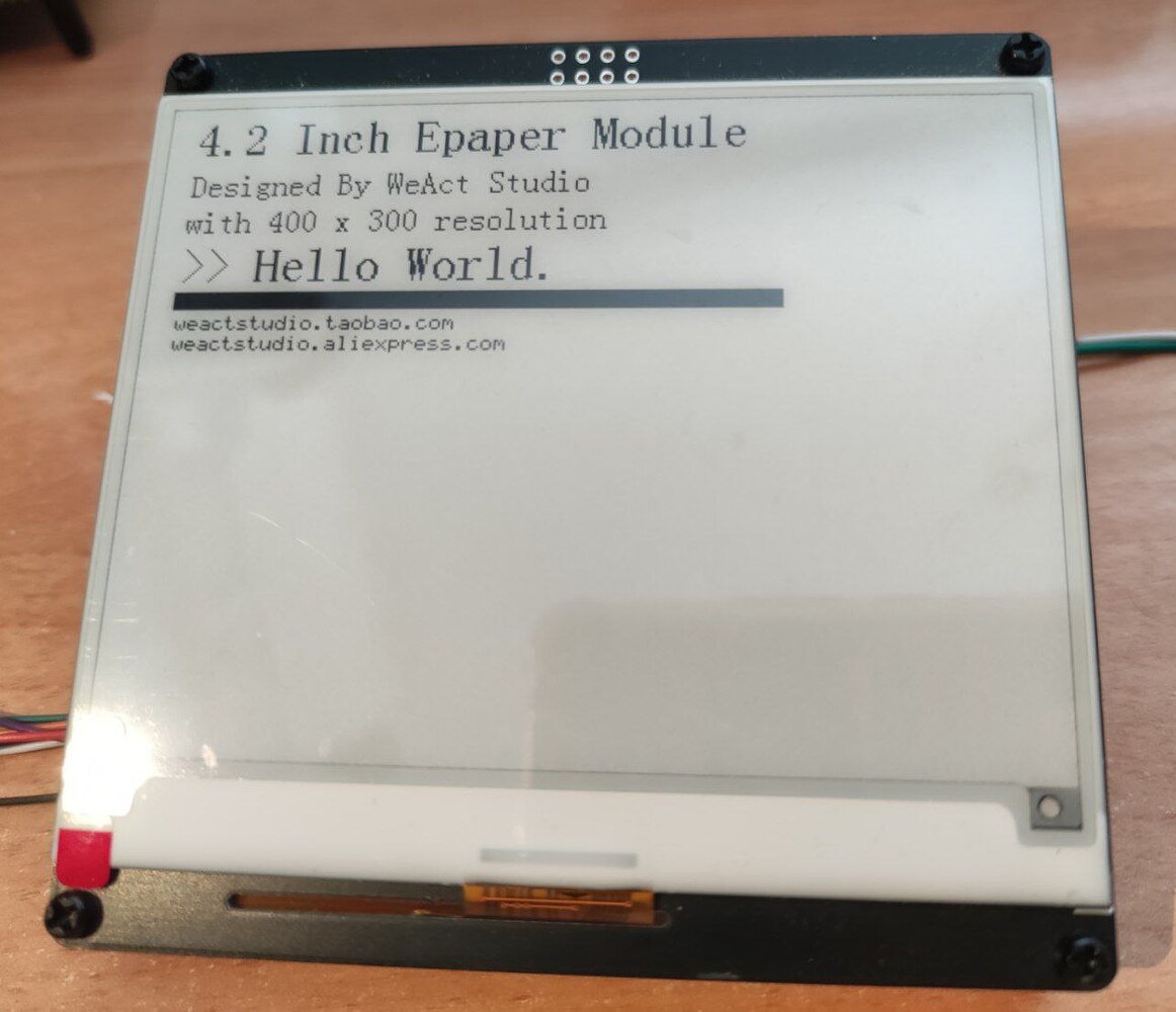 WeAct Epaper 4.2" screen with ESP32-S3 not working - Displays - Arduino Forum