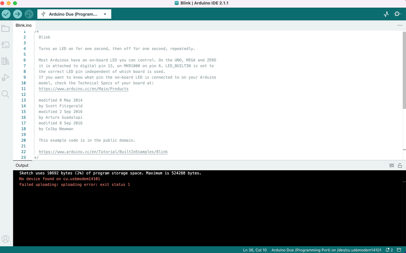 Problem with Arduino due uploading - Due - Arduino Forum