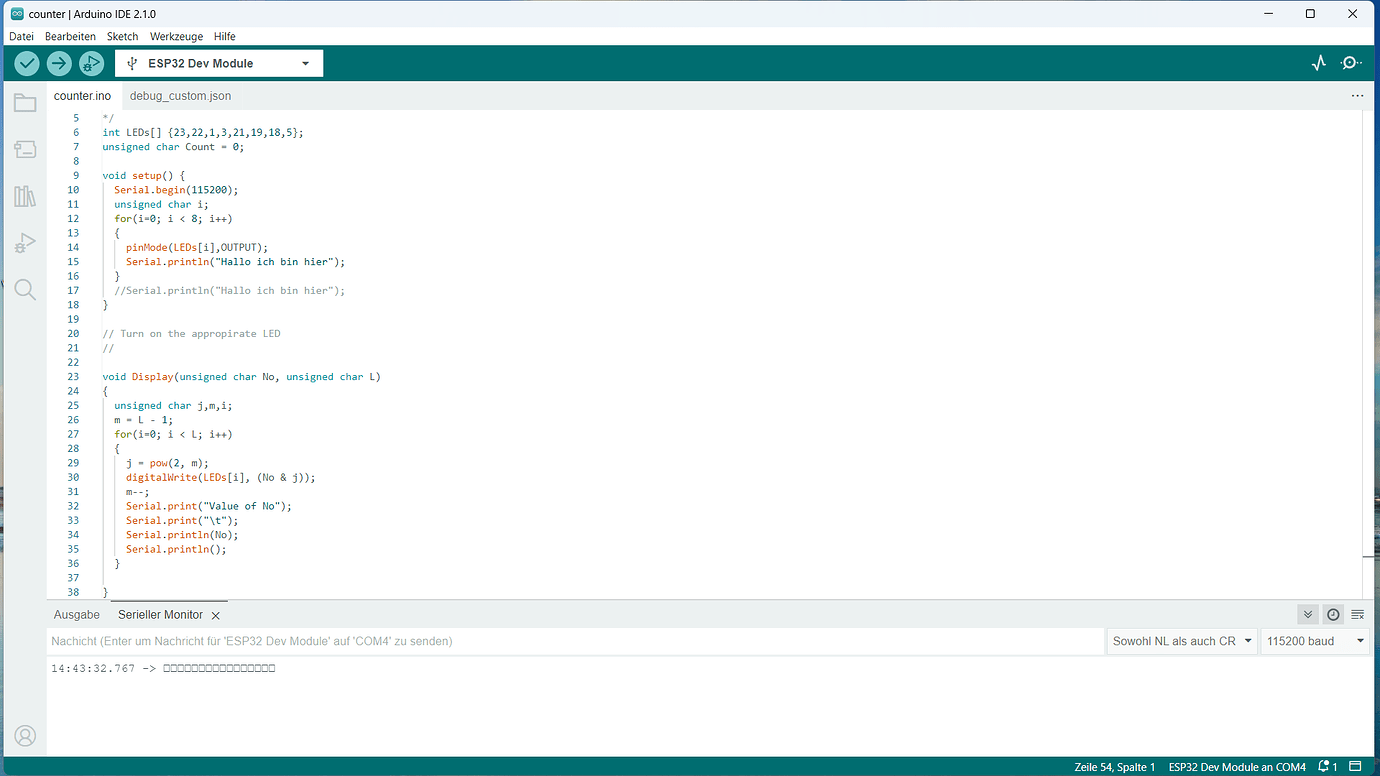 Serial.println() with Arduino IDE 2.1.0 - IDE 2.x - Arduino Forum