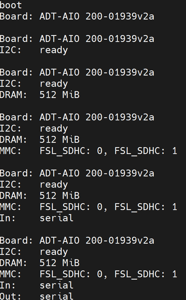 Serial Port appends \r carriage return to each line and repeats boot log for each line ...