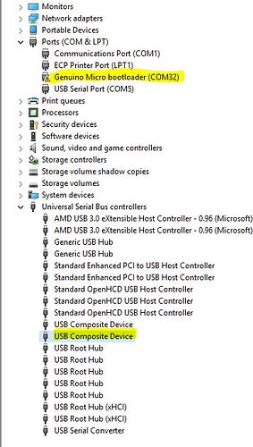 Arduino Micro showing two devices in the device manager - Interfacing w/ Software on the ...