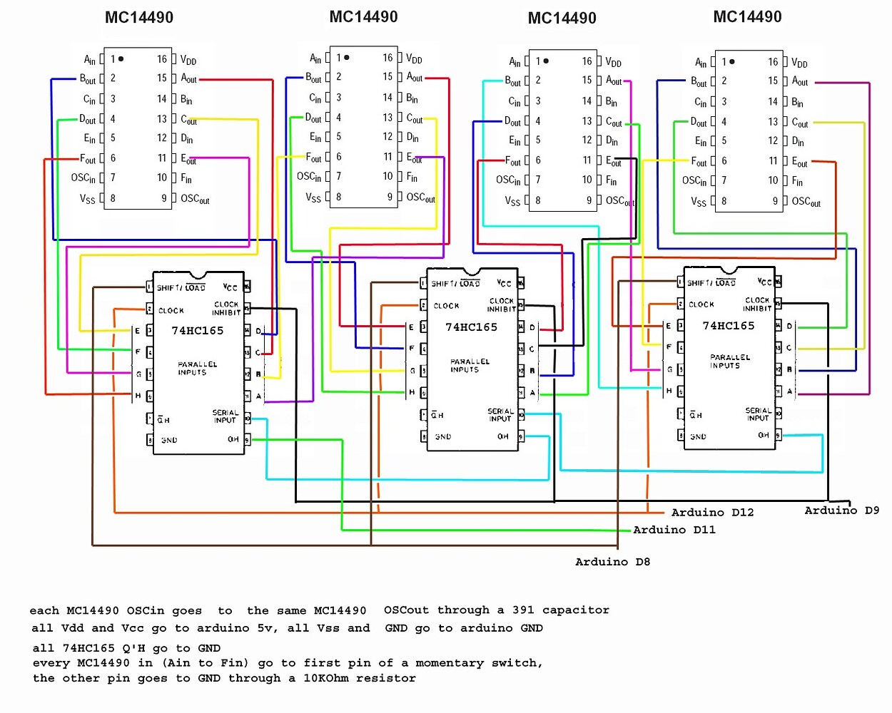 3x 74HC165, one of them not working - Programming - Arduino Forum