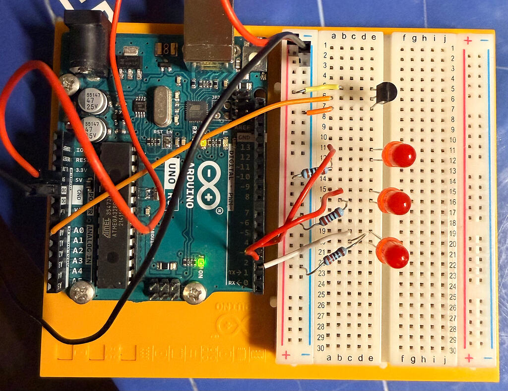 Love-o-Meter project - LEDs super dim - Programming - Arduino Forum