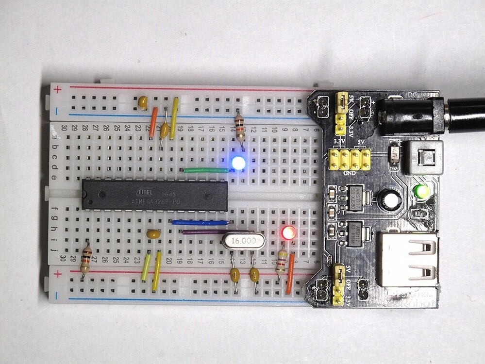 Atmega328p on breadboard not working - General Electronics - Arduino Forum