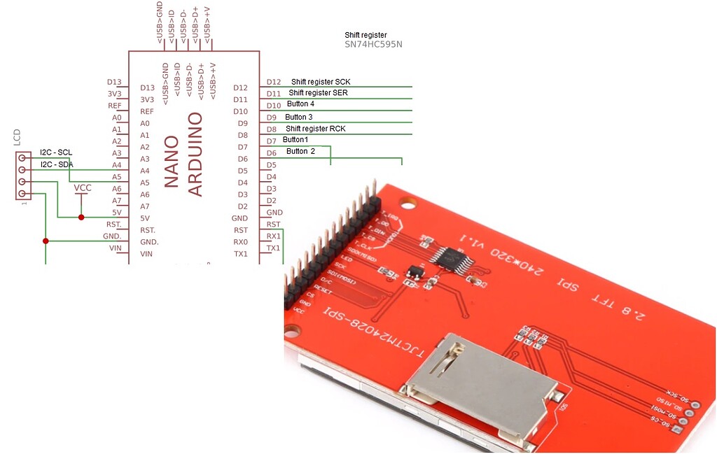 Advice on TFT Screen and nano pinout - Displays - Arduino Forum