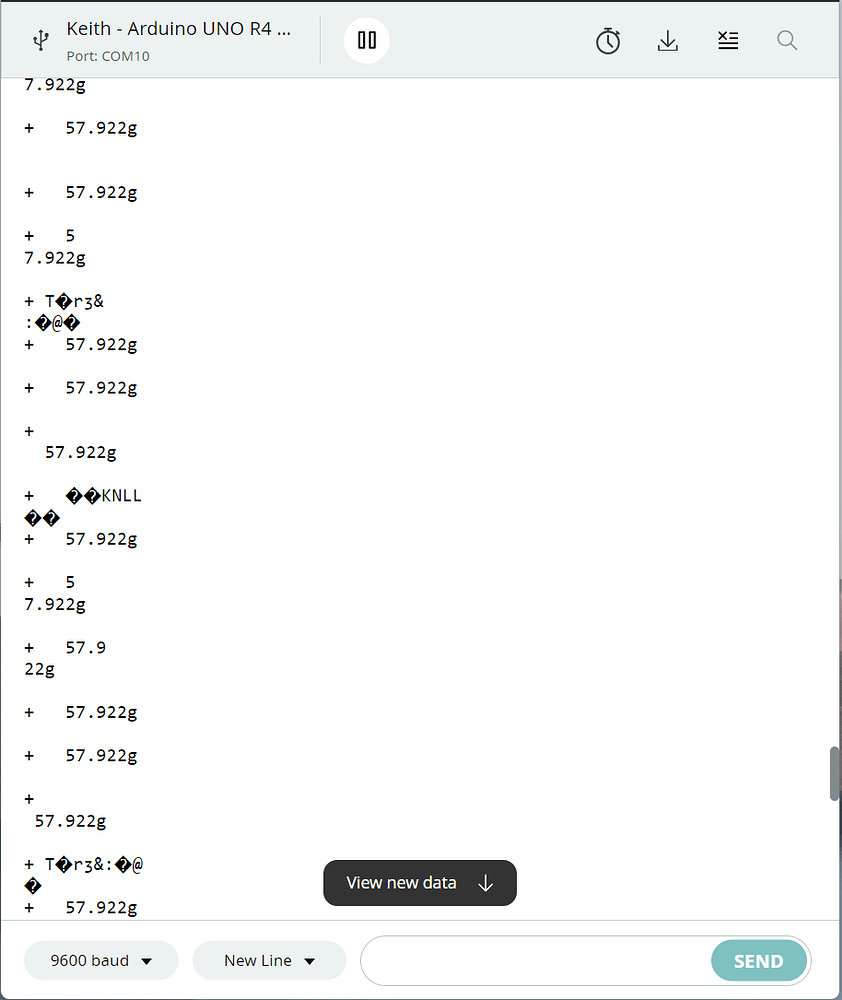 Serial Monitor printing out weird symbols in addition to weird formats ...
