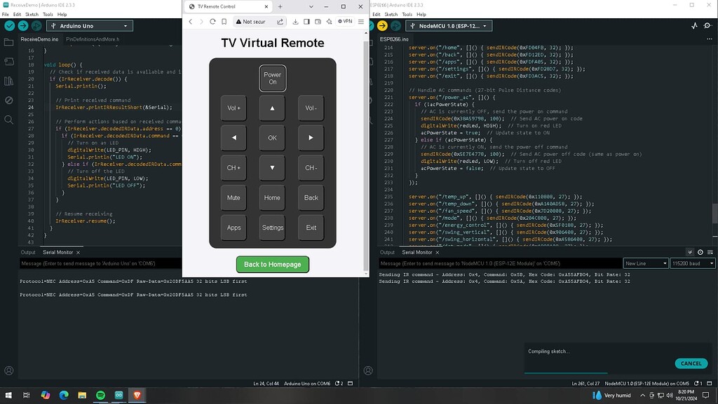 Web Based IR Remote Control Project - General Guidance - Arduino Forum Web Based IR Remote Control Project - General Guidance - Arduino Forum