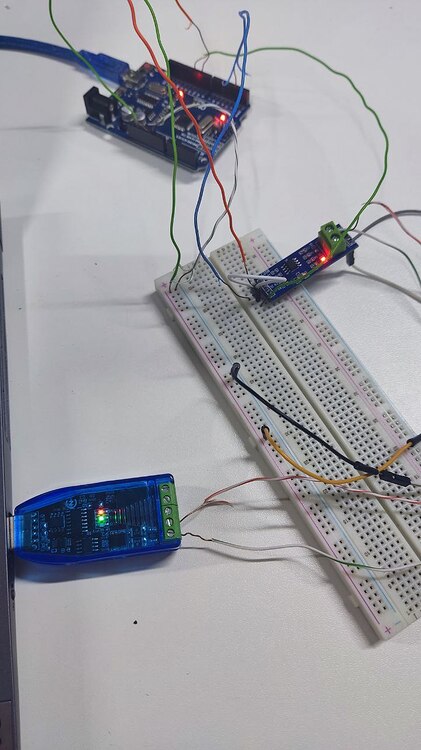 Arduino UNO R3 + MAX 485 ModBus protocol(and code Node.js ...