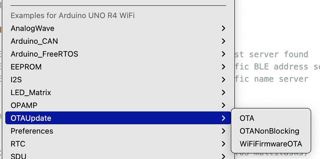 UNO R4 WiFi OTA With IDE - IDE 2.x - Arduino Forum