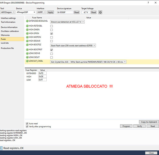 Problema signature Atmega328P (0xFFFFFF) - Hardware - Arduino Forum