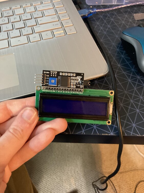 LCD I2C Text issue - using hd44780 library [I2C module was not soldered ...