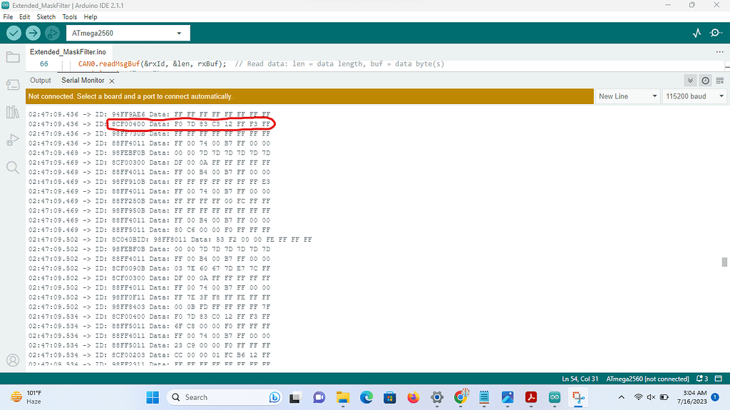CanBus Filtering - Programming - Arduino Forum