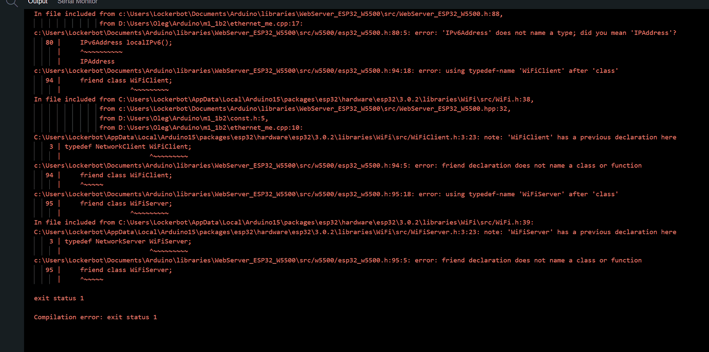 WebServer_ESP32_W5500 library error - Networking, Protocols, and Devices - Arduino Forum