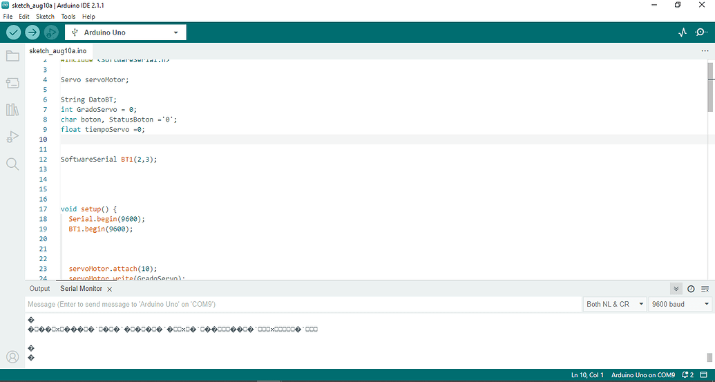 Ayuda monitor serial con caracteres ilegibles - Software - Arduino Forum
