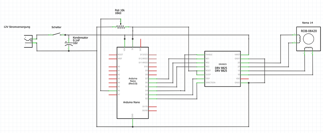 Arduino Nano (alter Bootloader) DRV8825 Nema 14 - Deutsch - Arduino Forum