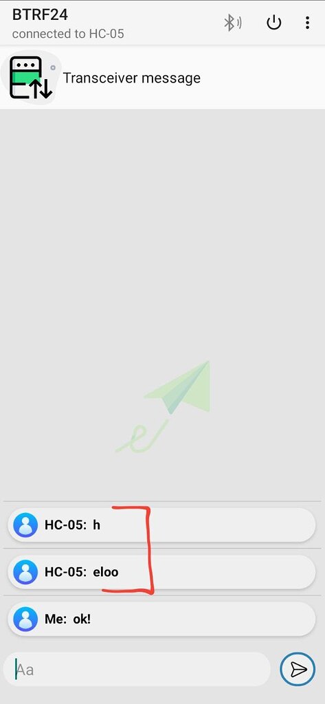 Text send via Bluetooth is broken up by first character on the ...