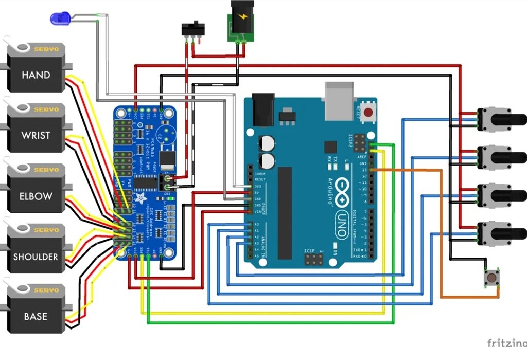 4-axis servo robotic arm (please help) - Robotics - Arduino Forum