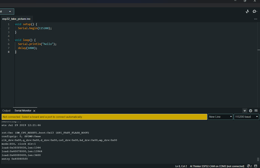 Gibberish output in Serial Monitor - IDE 2.x - Arduino Forum