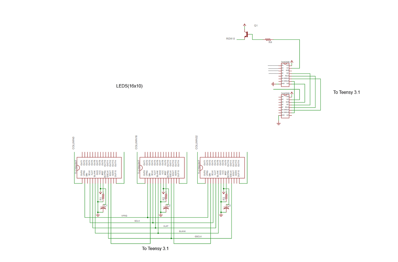 LED bleed when muxing Shift register 595 and TLC5940 - LEDs and Multiplexing - Arduino Forum